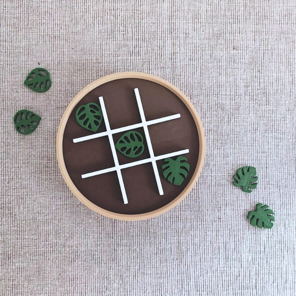 Plant-Themed Tic Tac Toe Game, Monstera Deliciosa vs Adansonii or Cact ...